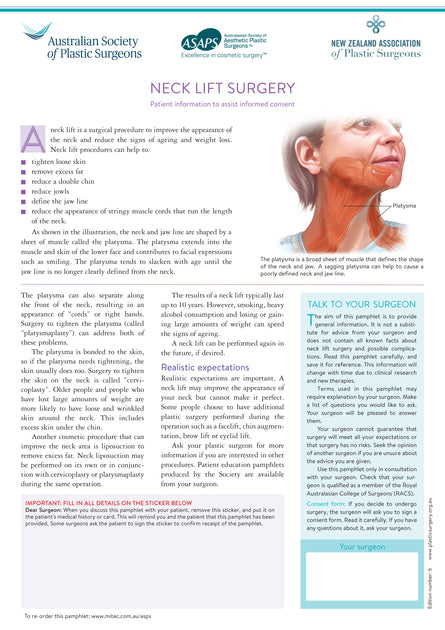 Neck Lift Surgery – Mi-tec Medical Publishing