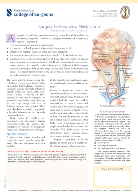 Neck Lump Removal – Mi-tec Medical Publishing