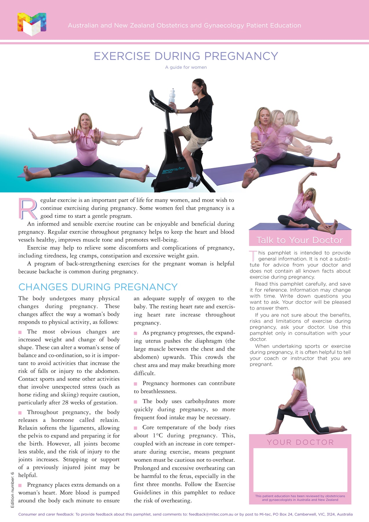 Obstetrics & Gynaecology Patient Education Pamphlets | Mi-tec Medical ...