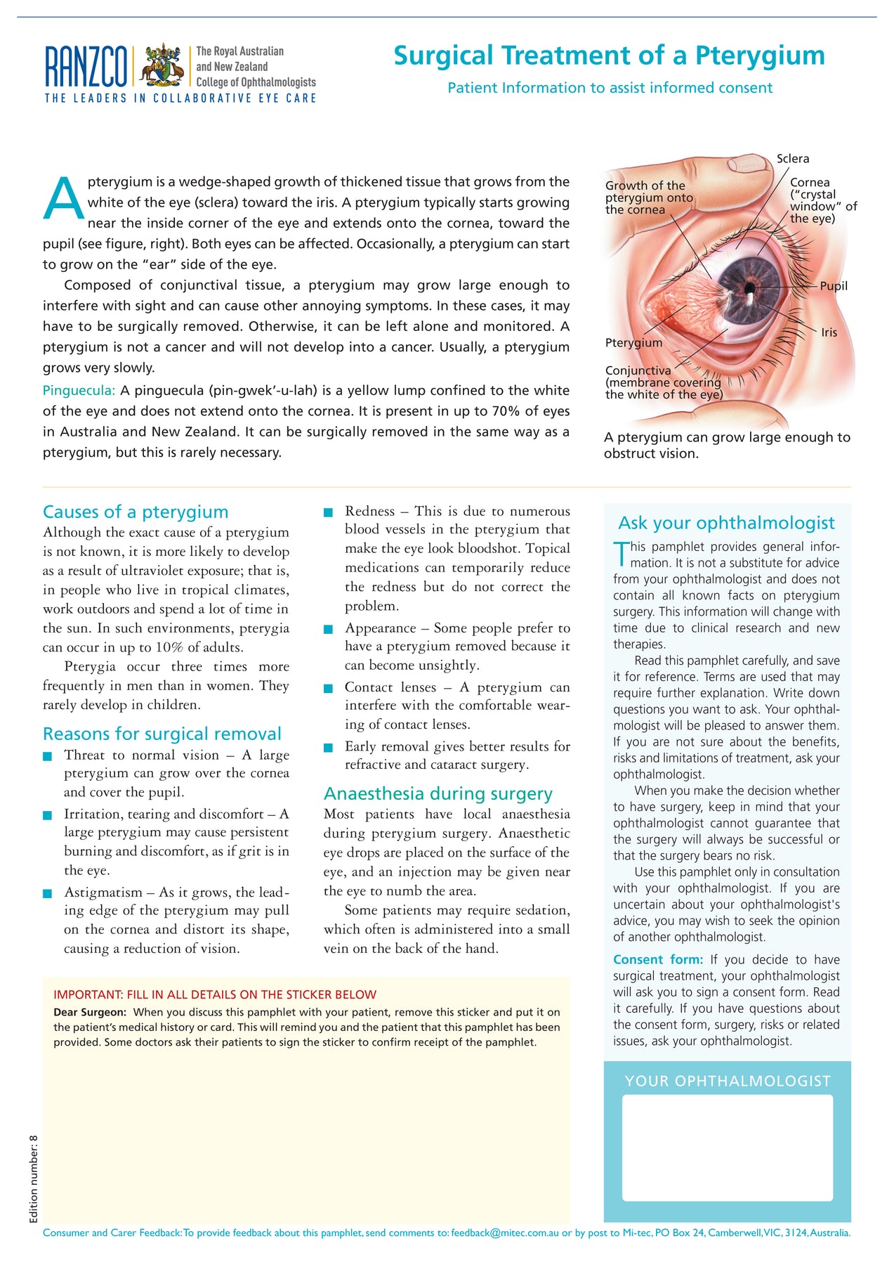 Pterygium Surgery – Mi-tec Medical Publishing